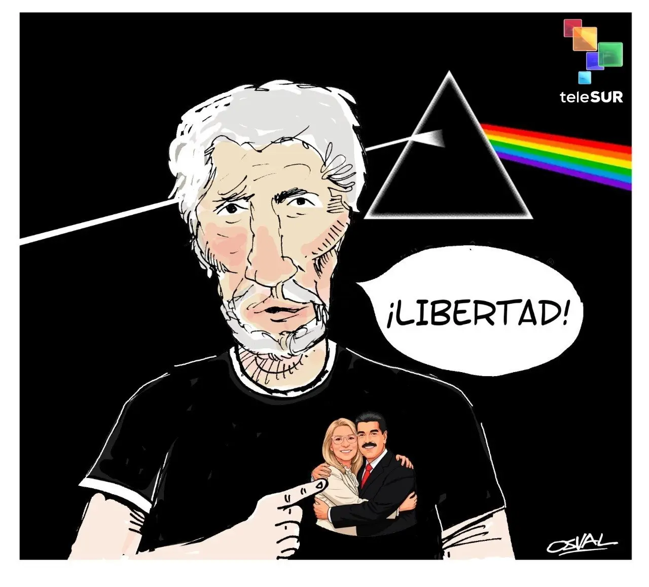 Roger Waters exige libertad de presidente Maduro y Cilia Flores - teleSUR